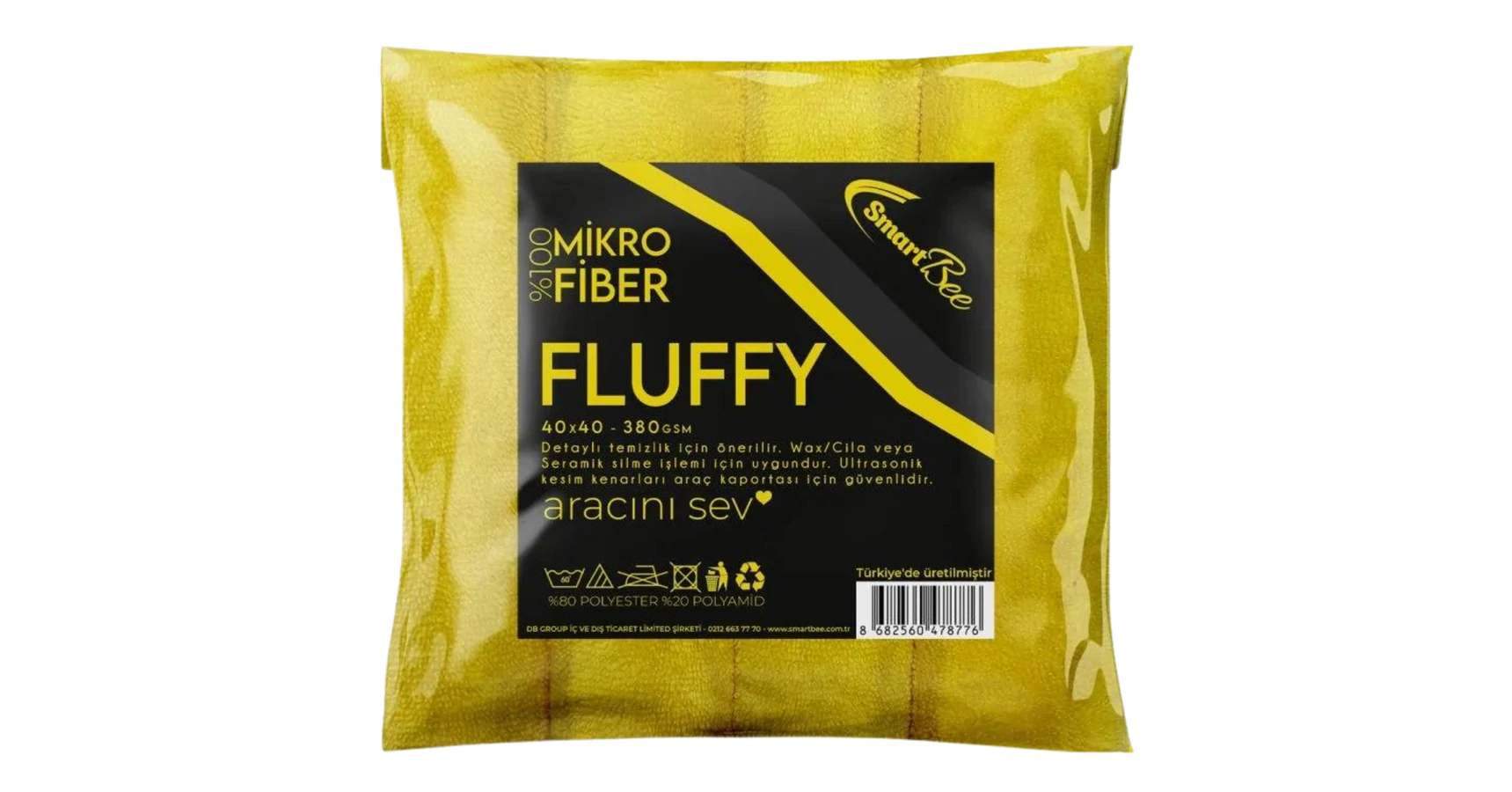 FLUFFY - 360 gr/m2 4 db-os Mikroszálas Fényesítő Kendő 40 x 40 cm ULTRASONIK - Smartbee - Fufuka ...